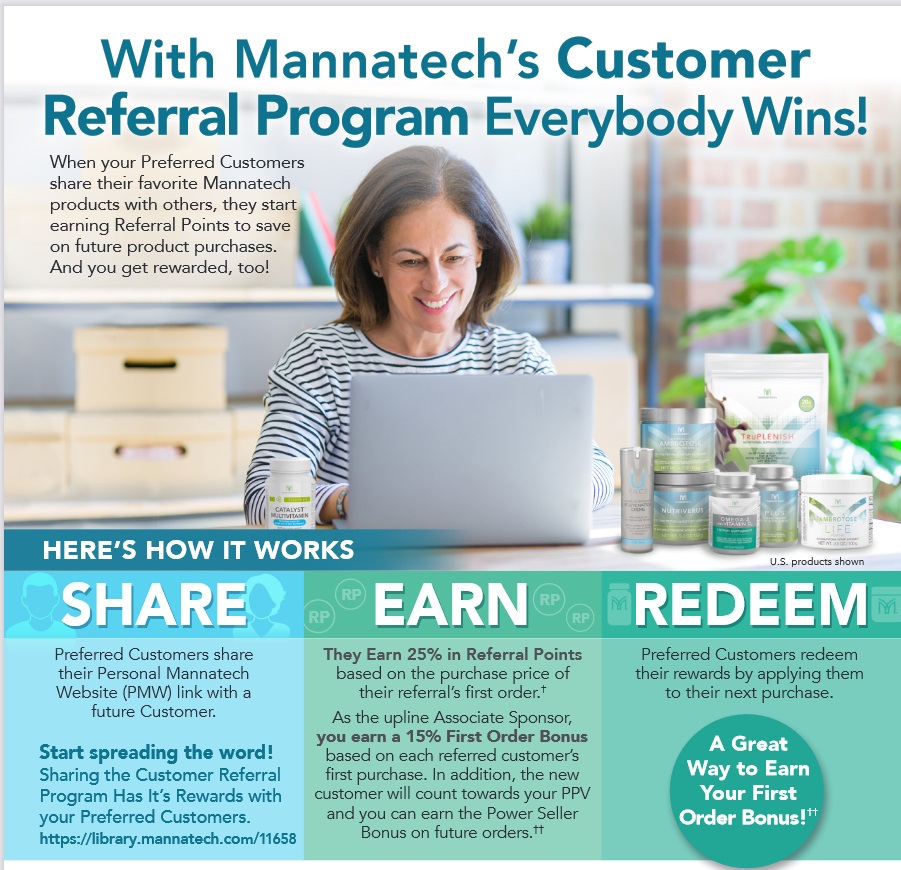 Customer Referral Program Mannatech Education